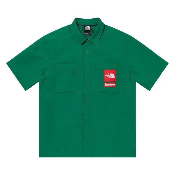 Supreme X The North Face Trekking Short-sleeve Shirt 'dark - Green