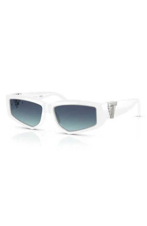 Tiffany & Co. 55mm Pillow Sunglasses - Bright White/azure Blue