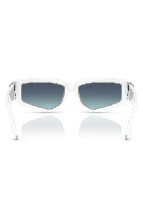 Tiffany & Co. 55mm Pillow Sunglasses - Bright White/azure Blue