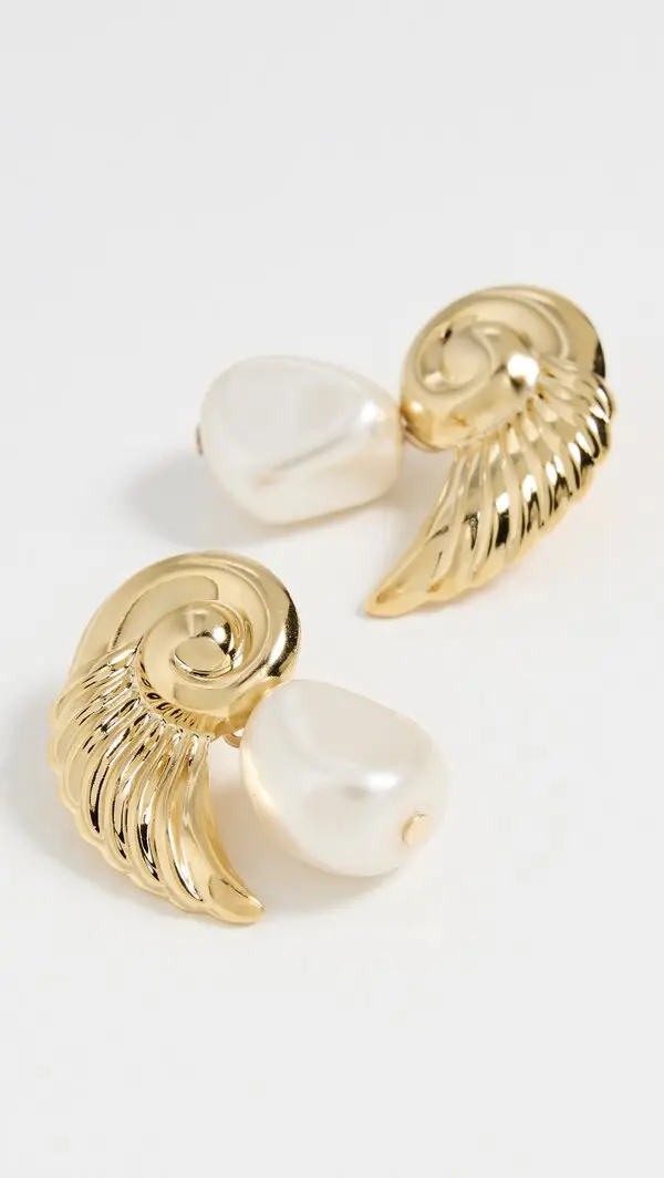 LELET NY Denise Winged Pearl Drop Earrings