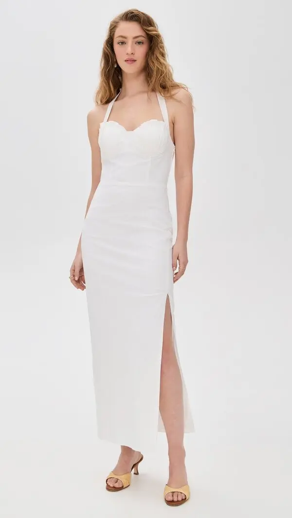 Line & Dot Fable Maxi Dress In White - 70% Off | Editorialist