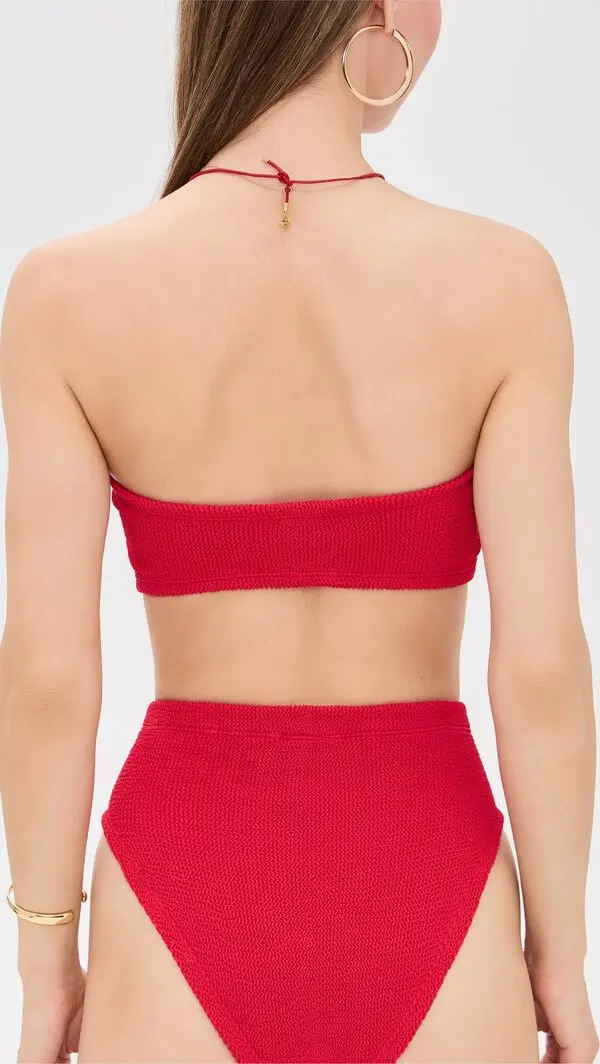 Hunza G Jean Bikini Top - Red
