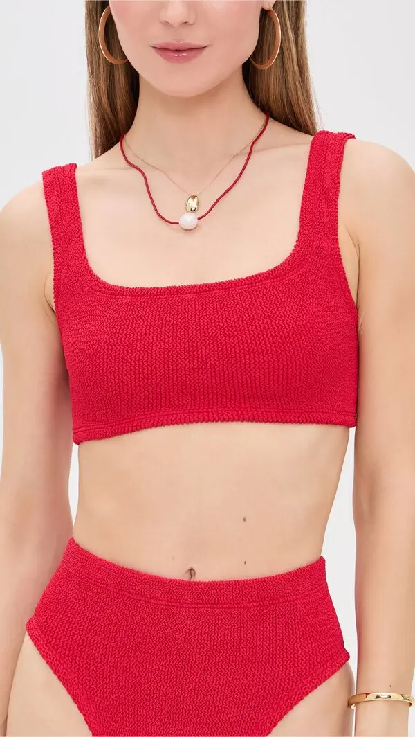 Hunza G Xandra Bikini Top - Red