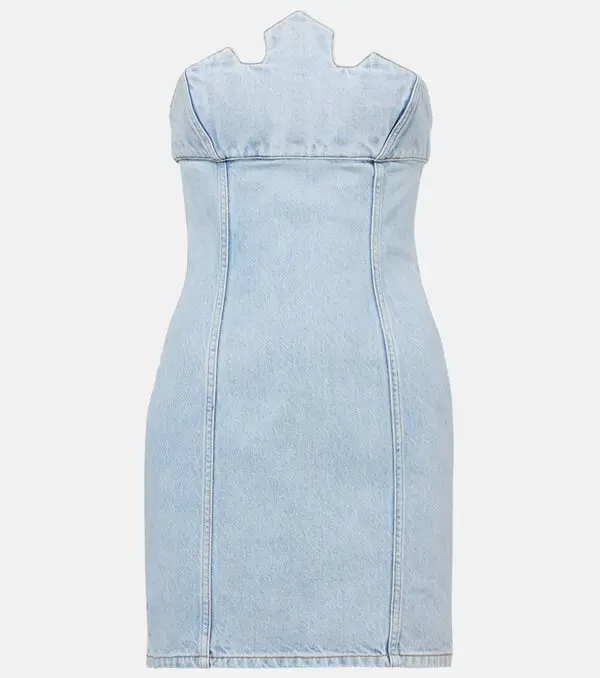 Coperni X Disney® Denim Bustier Dress - Blue