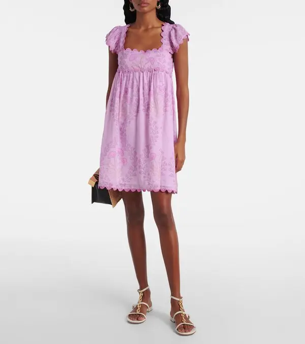 JULIET DUNN Ruffled Minidress