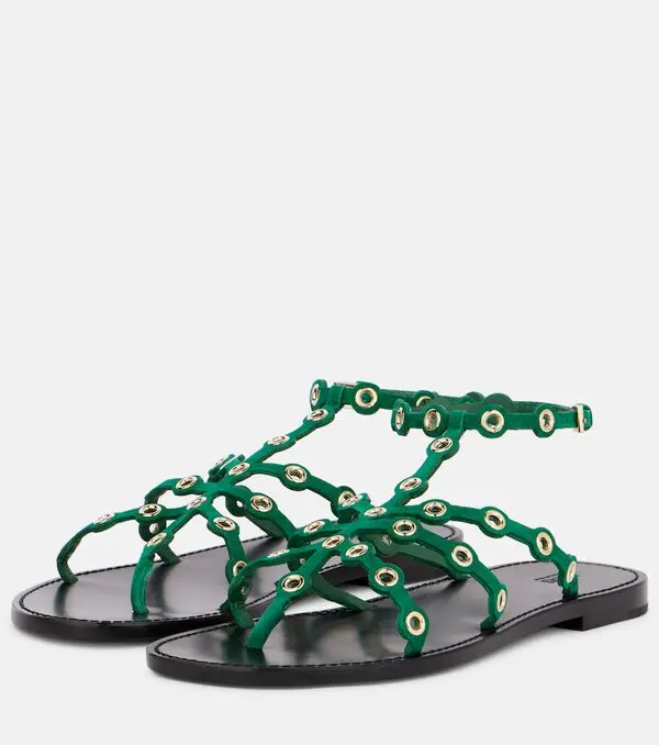 Emilio Pucci Emilio Suede Sandals - Green
