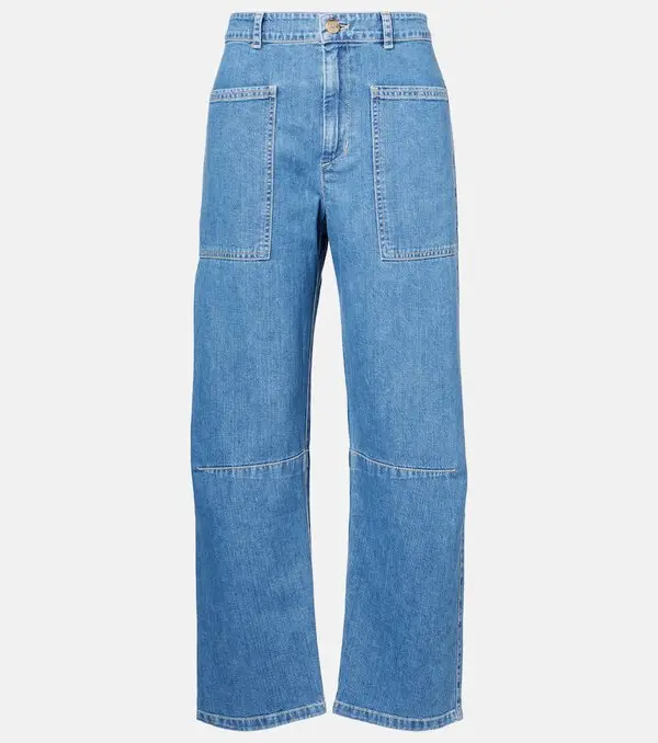 Velvet By Graham & Spencer Farah Cropped Barrel-leg Jeans - Blue