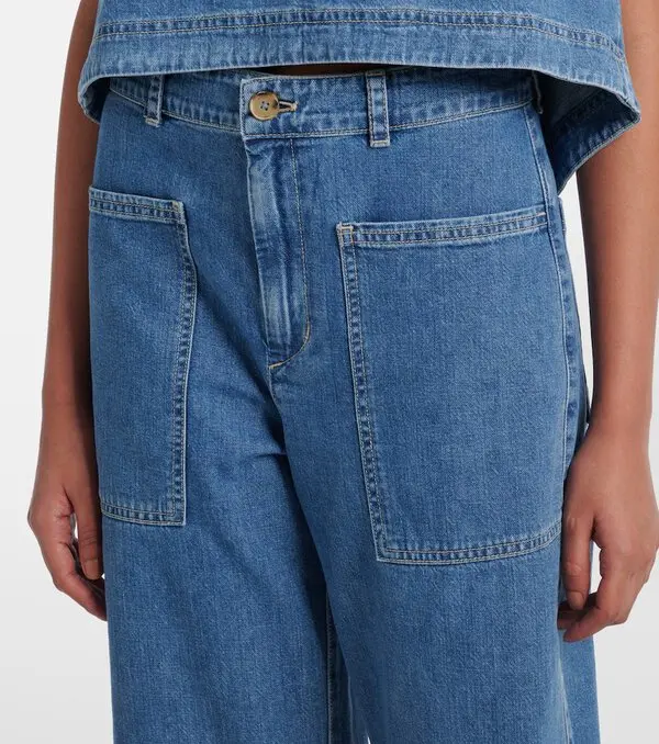 Velvet By Graham & Spencer Farah Cropped Barrel-leg Jeans - Blue