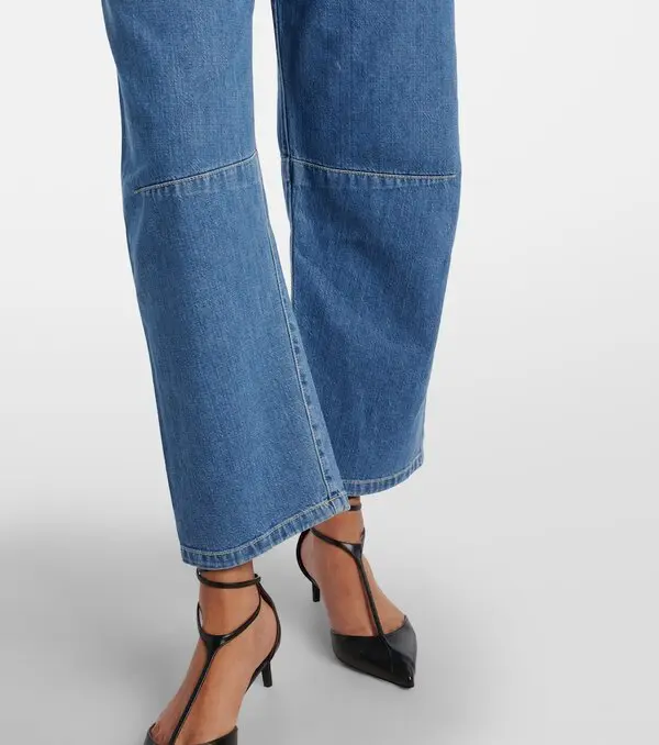 Velvet By Graham & Spencer Farah Cropped Barrel-leg Jeans - Blue