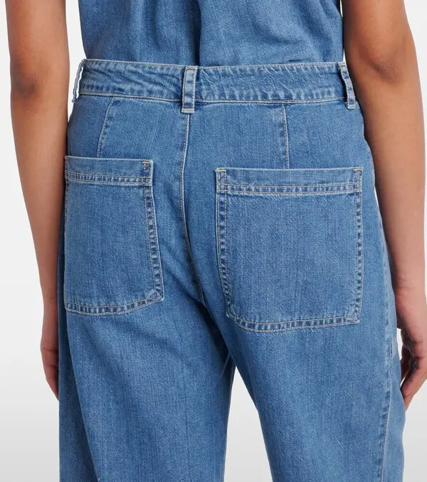 Velvet By Graham & Spencer Farah Cropped Barrel-leg Jeans - Blue