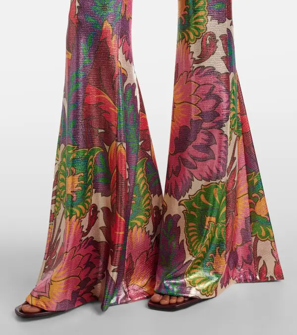 Etro Flared Jersey Pants - Multicoloured