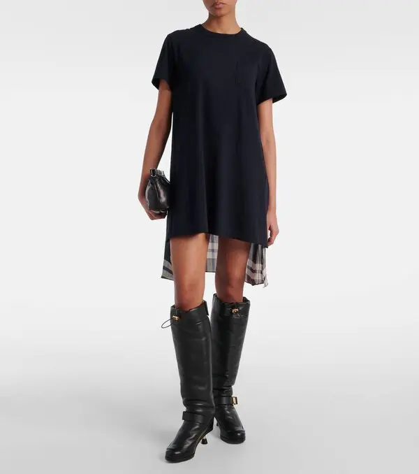 Sacai Leather Knee-high Boots