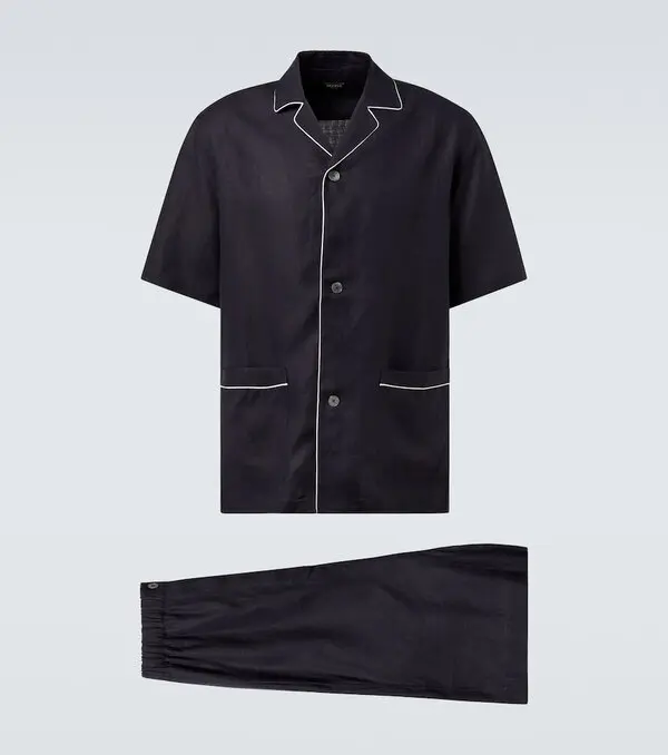 Zegna Linen Pajamas - Blue