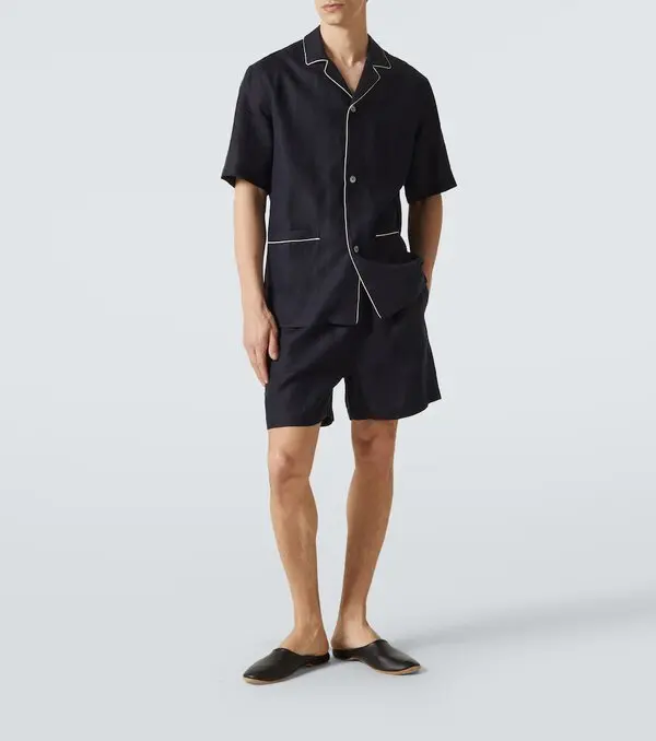 Zegna Linen Pajamas - Blue