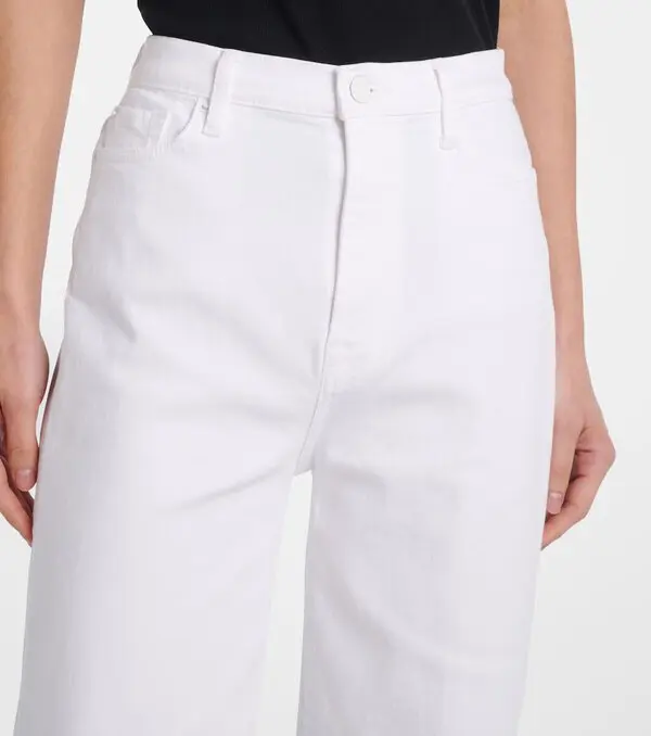 7 For All Mankind Jo High-rise Wide-leg Jeans - White