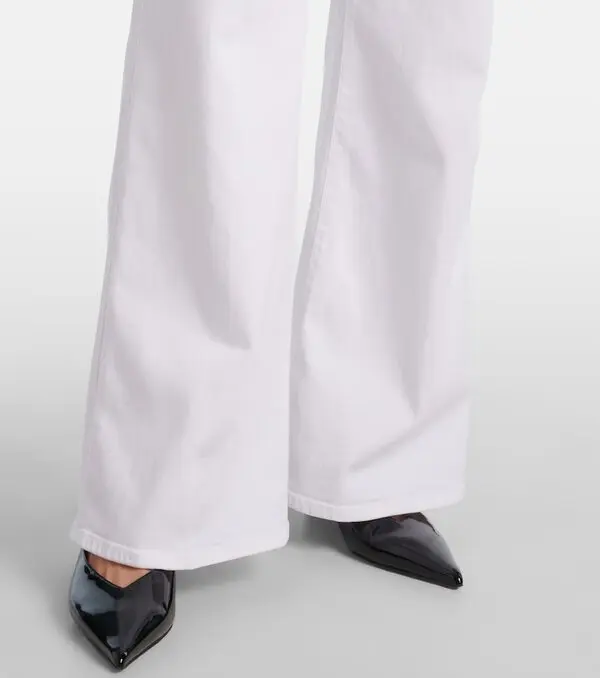 7 For All Mankind Jo High-rise Wide-leg Jeans - White