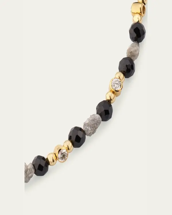 JAN LESLIE Spinel And Raw Diamond Bracelet