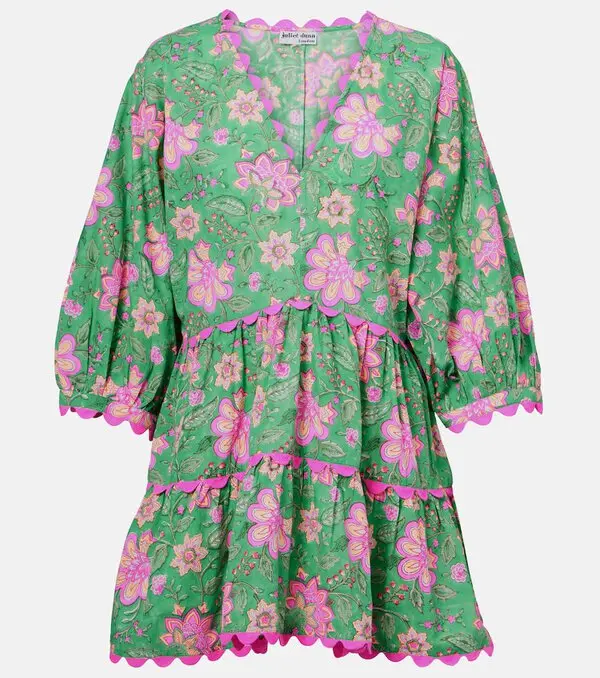 JULIET DUNN Floral Printed Mini Dress