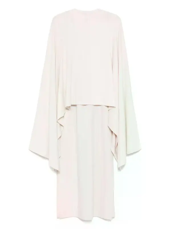 Goen.j Ribbed Cape Dress - Neutrals