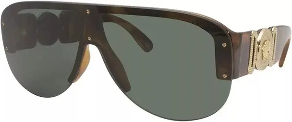 Versace Medusa Biggie Shield Sunglasses - Tortoise/green (ve4391one-color531771)