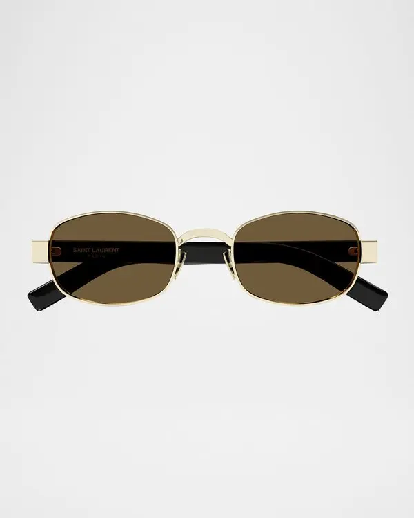 Saint Laurent Round Sunglasses - Gold
