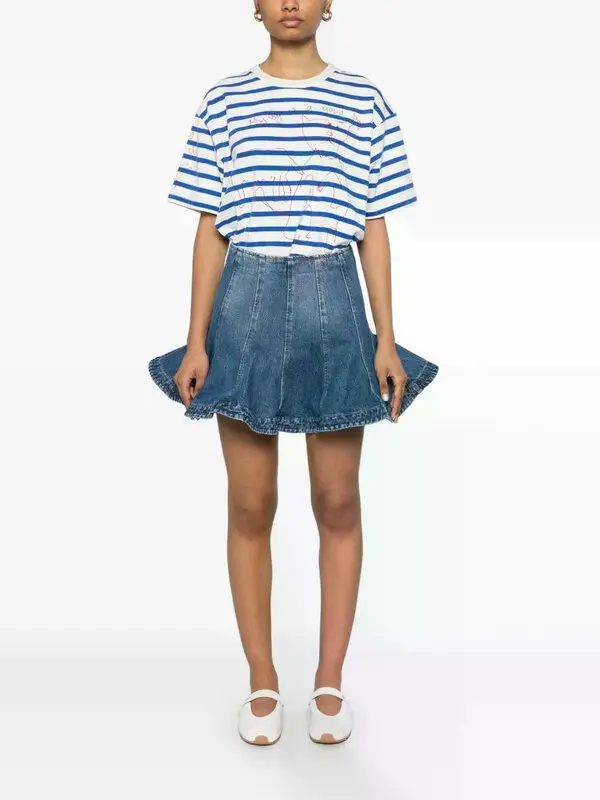 MSGM Wired-hem Mini Skirt - Blue