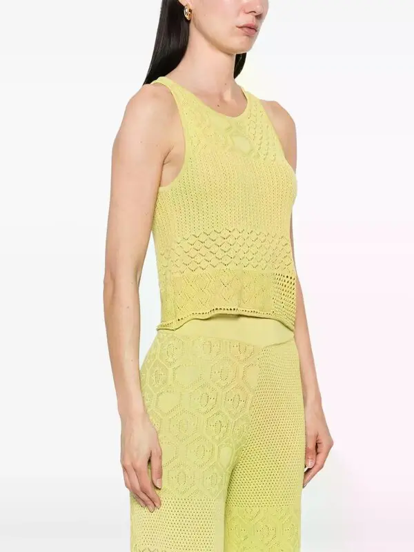 AKEP Lace-stitch Knitted Top