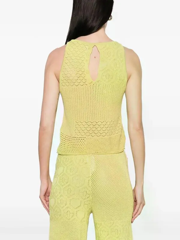 AKEP Lace-stitch Knitted Top