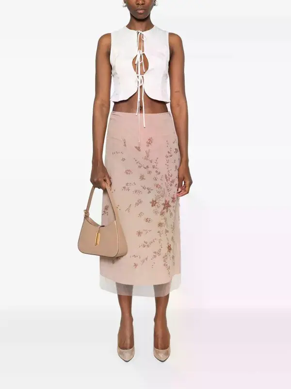 Fendi Layered Midi Skirt