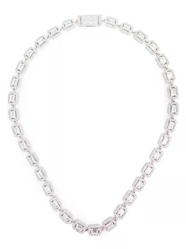 DARKAI Tennis Baguette Necklace - Silver