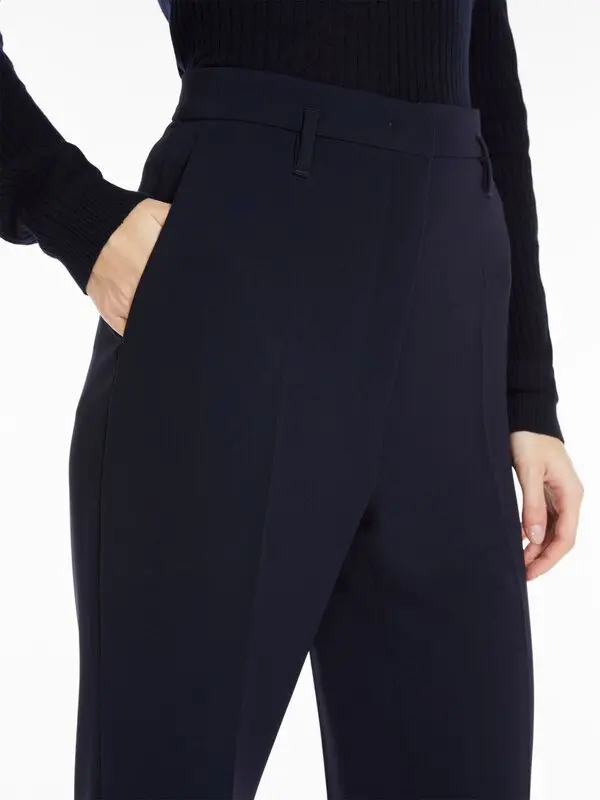 Max Mara Flared Cady Trousers - Navy