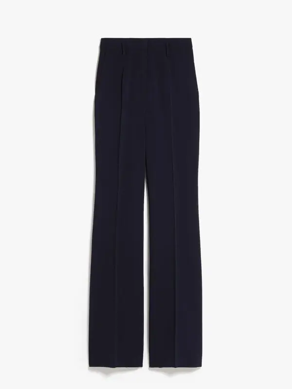 Max Mara Flared Cady Trousers - Navy