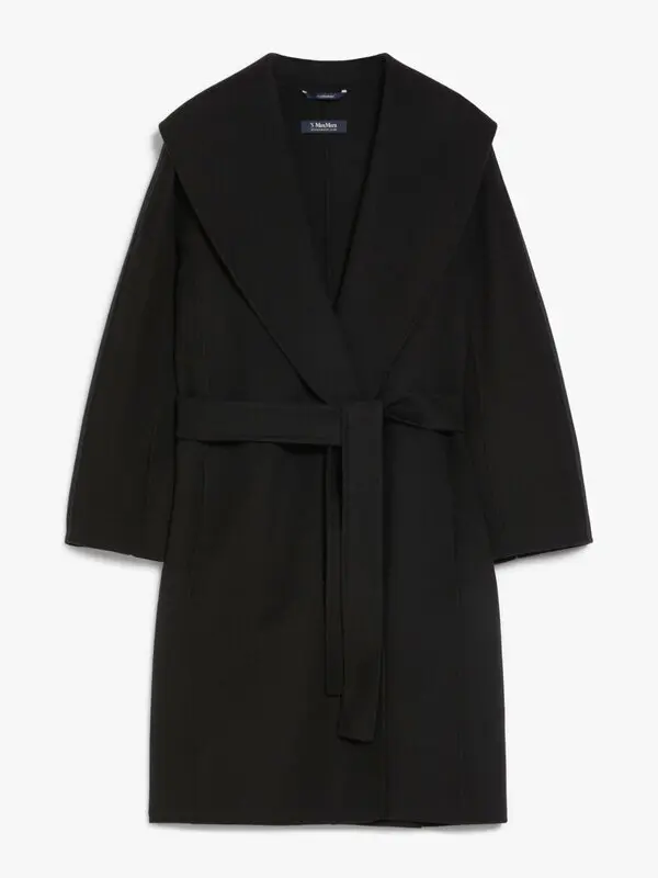 Max Mara Double-faced Wool Robe Coat - Black