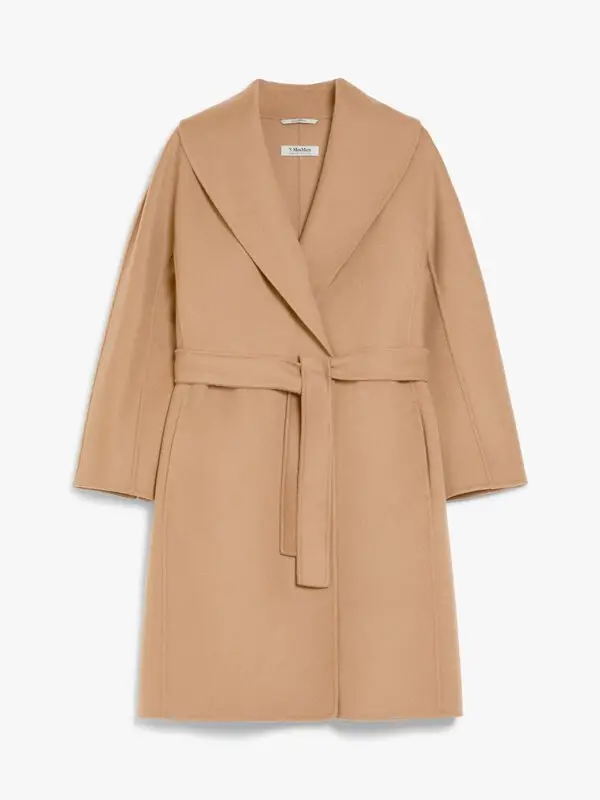 Max Mara Double-faced Wool Robe Coat - Camel