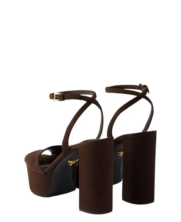 Prada Platform Sandals - Brown