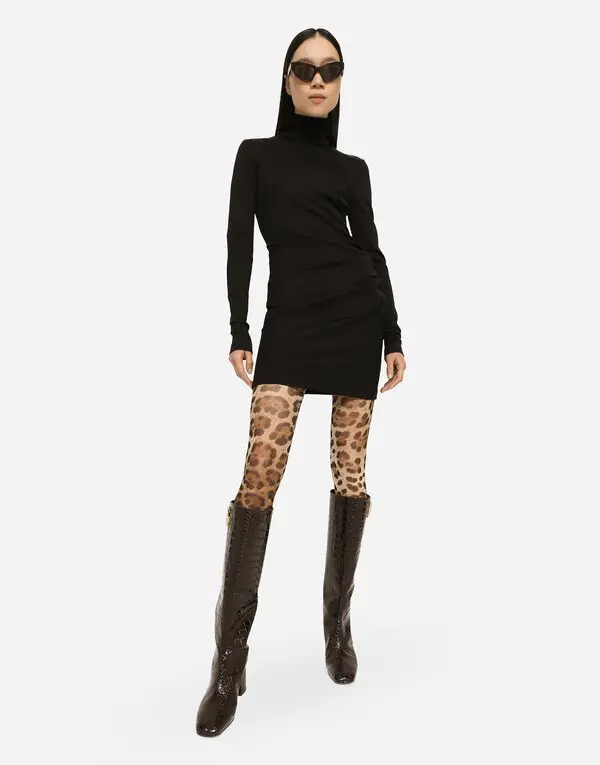 Dolce & Gabbana Milano Rib Jersey Dress - Black | Editorialist