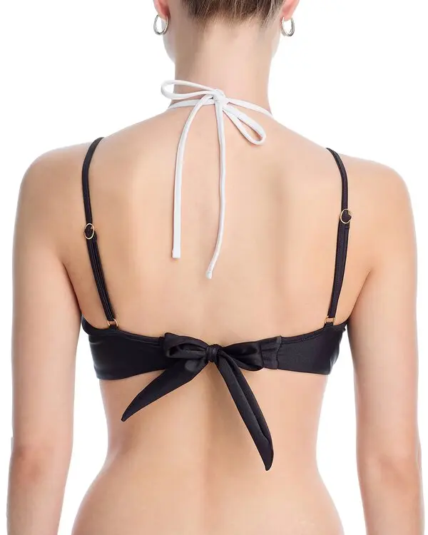 Aqua Layered Look Bikini Top