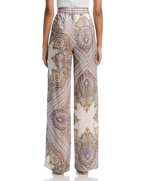 Veronica Beard Grigore Silk Pants - Stone Khaki