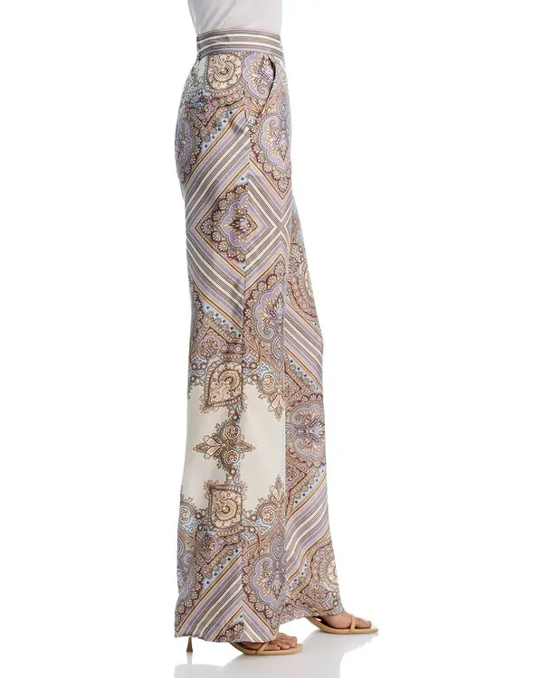 Veronica Beard Grigore Silk Pants - Stone Khaki