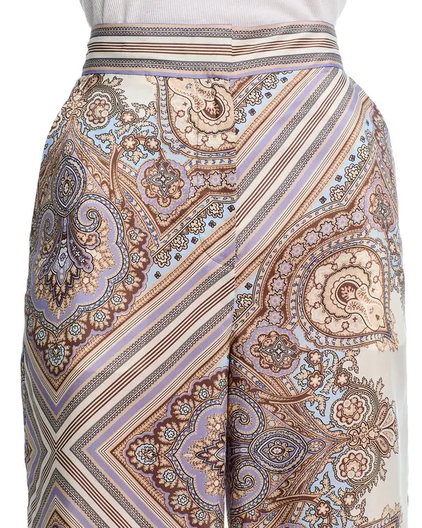Veronica Beard Grigore Silk Pants - Stone Khaki