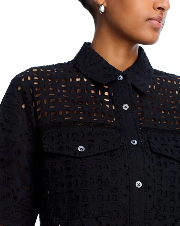 Veronica Beard Eyelet Shirt
