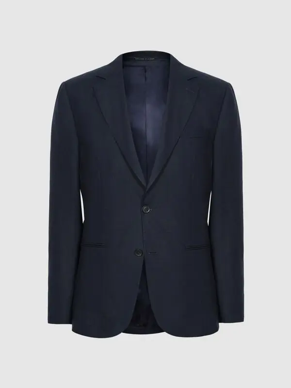 REISS Kin Slim Fit Single Breasted Linen Blazer