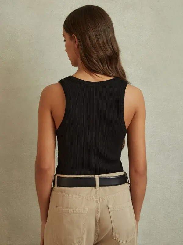 REISS Elle Ribbed Vest