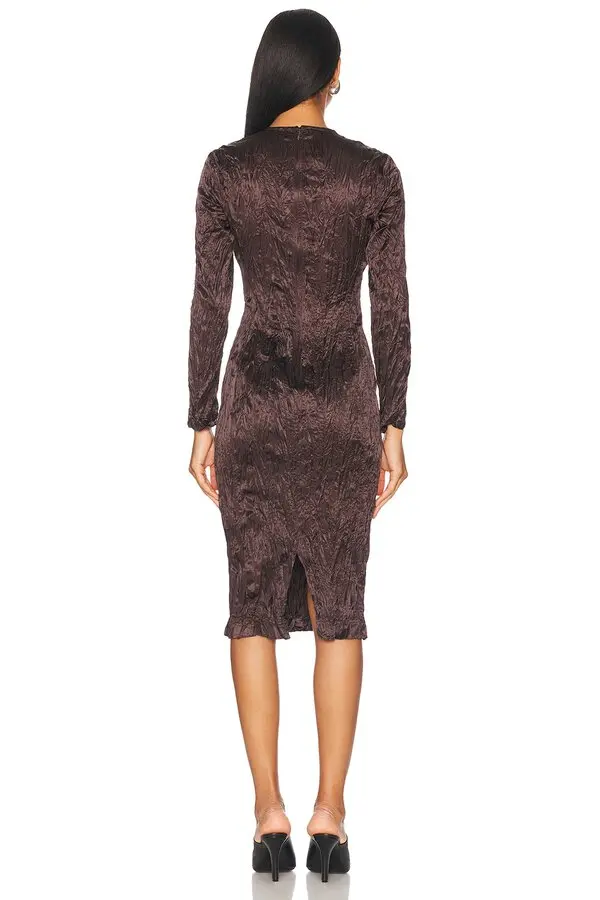 Bottega Veneta Long Sleeve Midi Dress