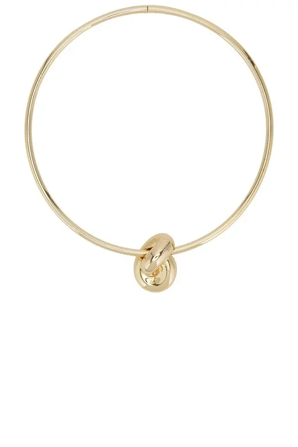 JENNIFER FISHER Thin Knot Choker Necklace - Yellow Gold