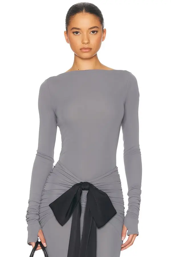 HELSA Matte Jersey Long Sleeve Top
