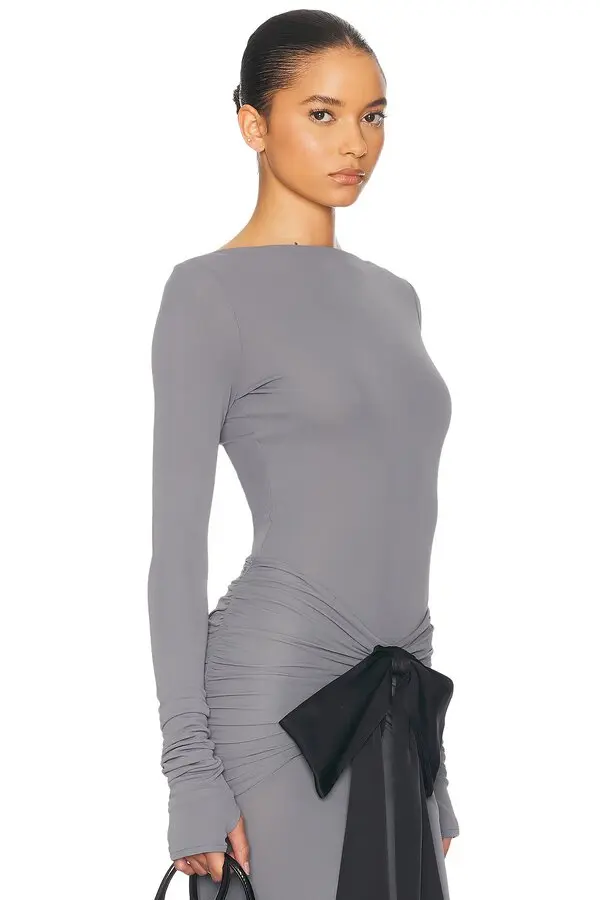 HELSA Matte Jersey Long Sleeve Top