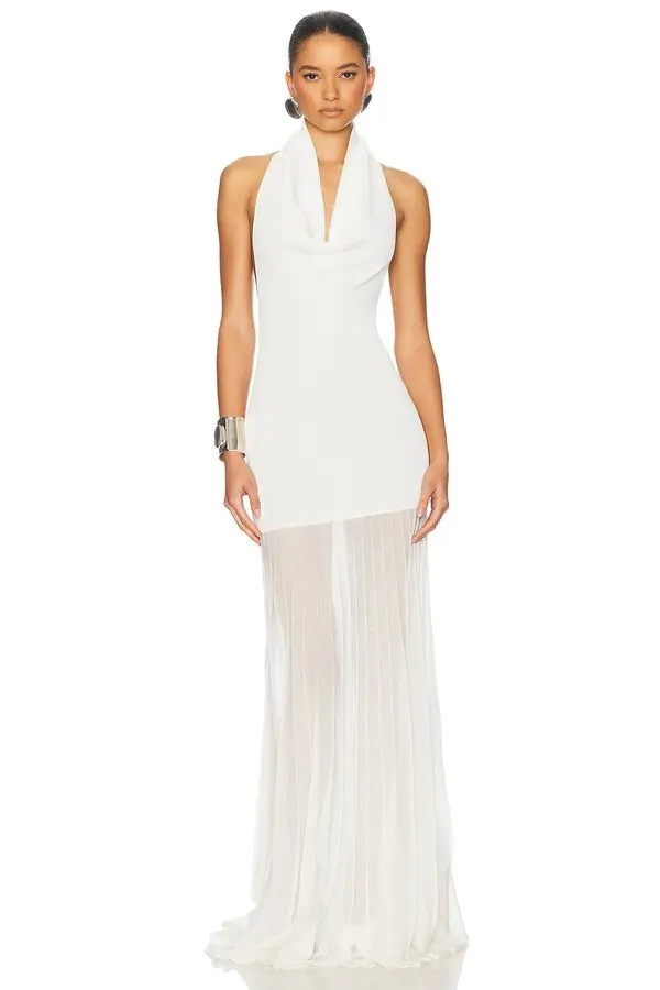 HELSA Jazzlyn Maxi Knit Dress - Ivory