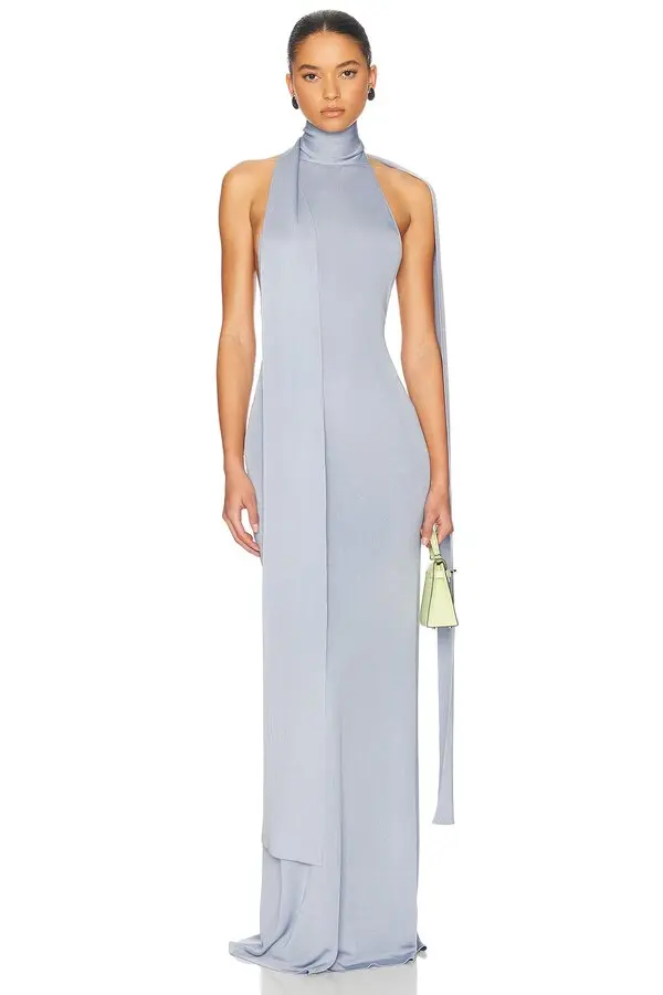 Helsa Novie Maxi Knit Dress - Sky Blue - 10% Off | Editorialist
