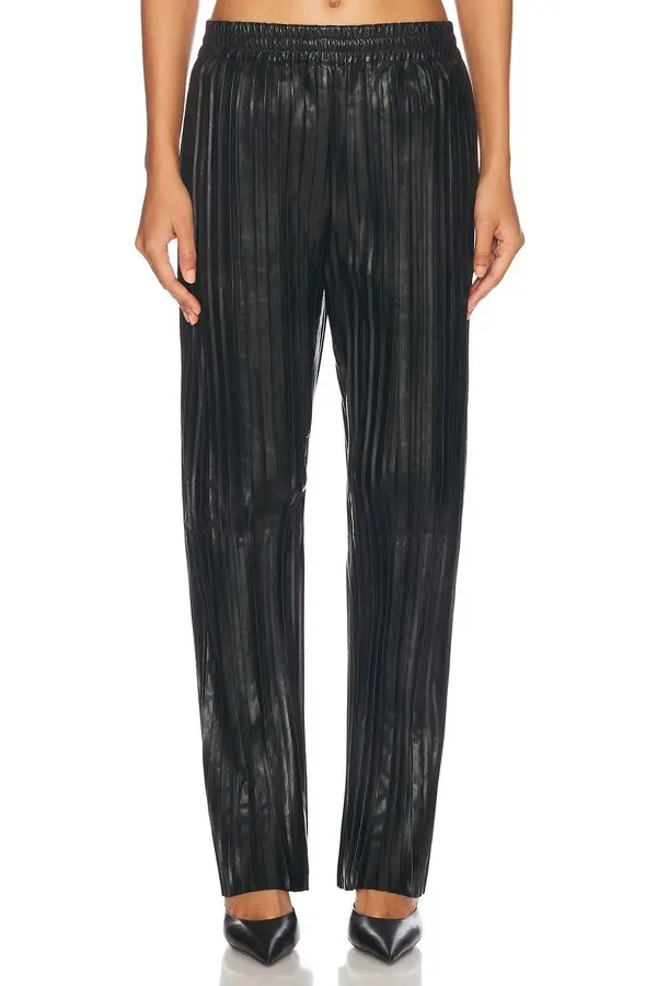 Helmut Lang Pleated Leather Pant